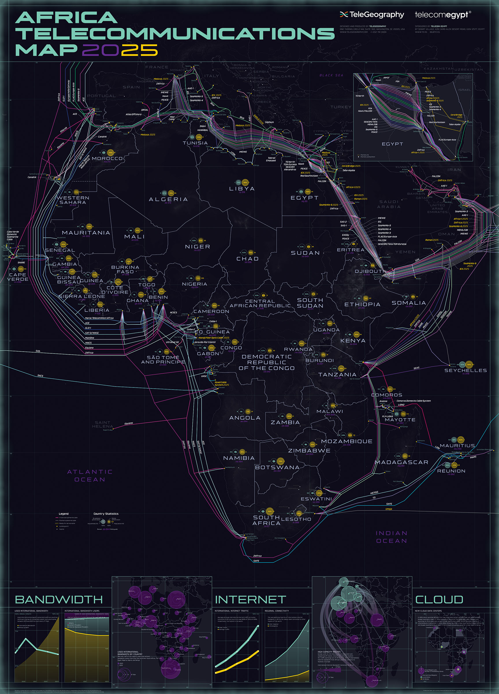 Africa Telecommunications Map 2024